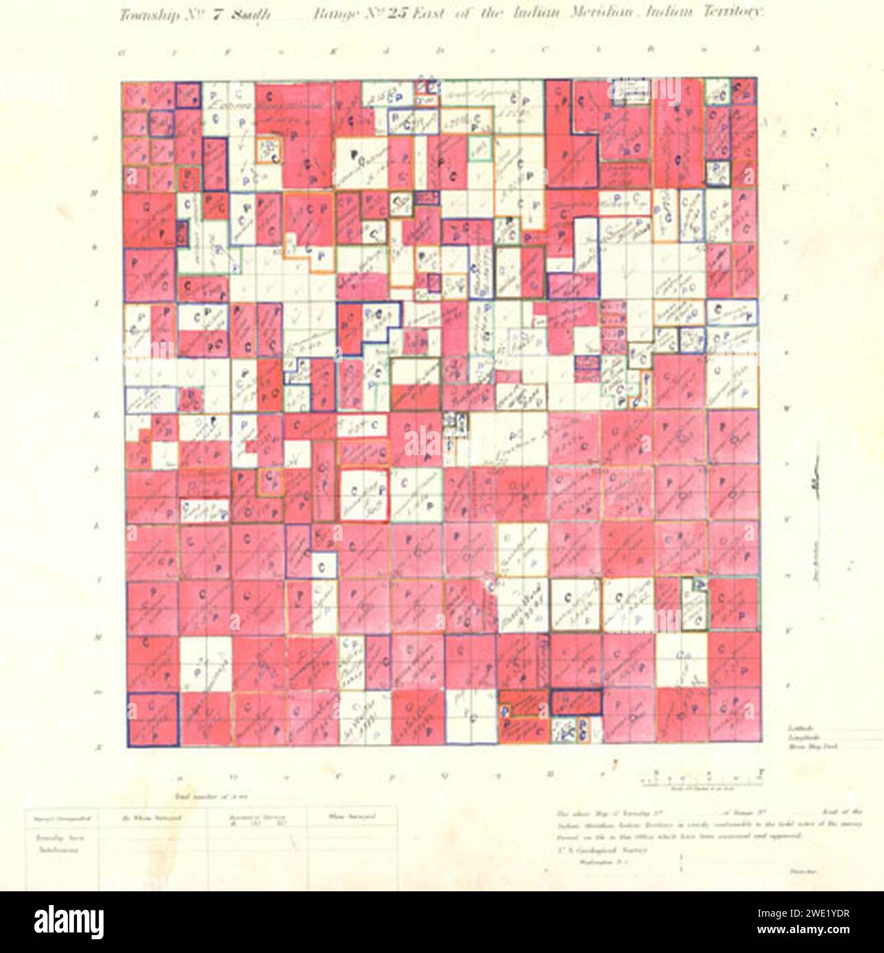 Allotment Map of Township 7 South of Range 25 East of the Indian ...