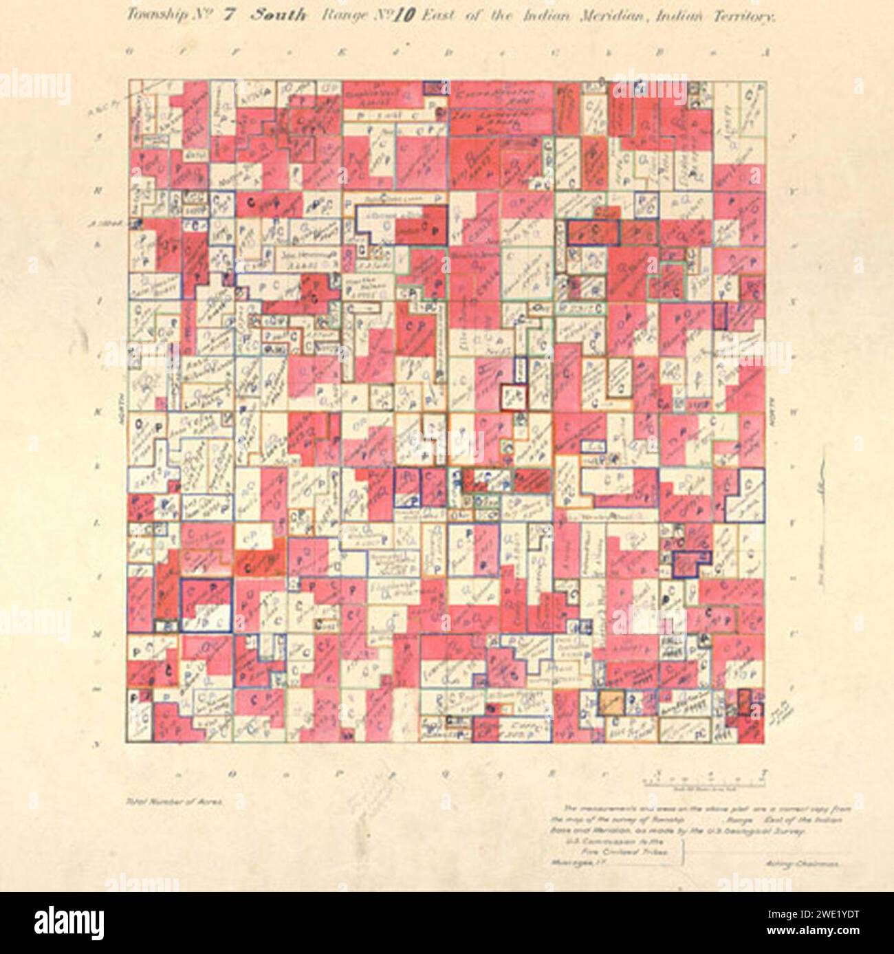 Allotment Map of Township 7 South of Range 10 East of the Indian ...