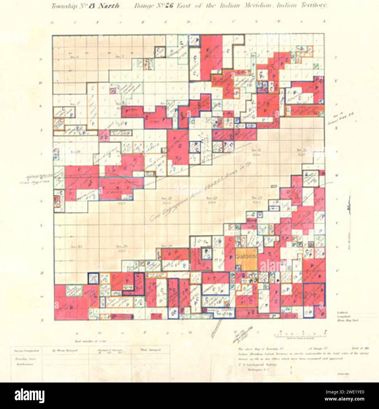 Allotment Map of Township 8 North of Range 26 East of the Indian ...