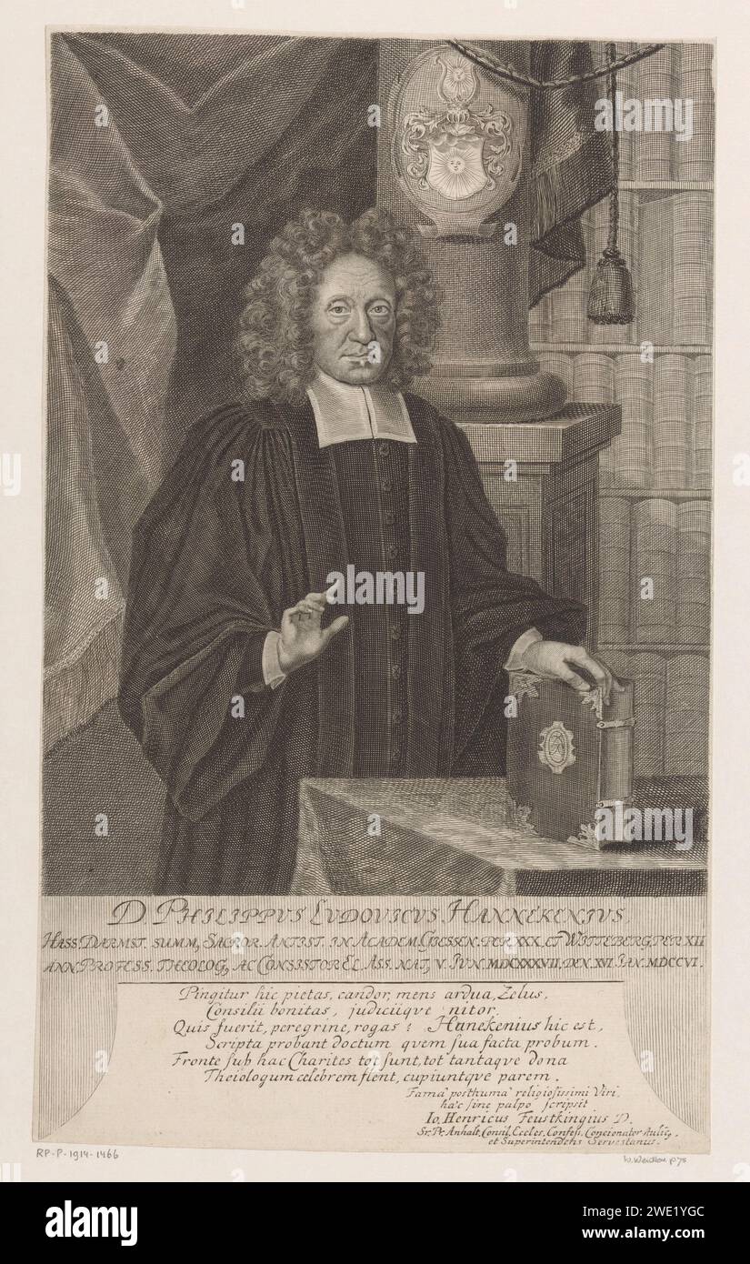 Portrait of Philipp Ludwig Hanneken, Martin Berbigeroth, 1706 - 1733 ...