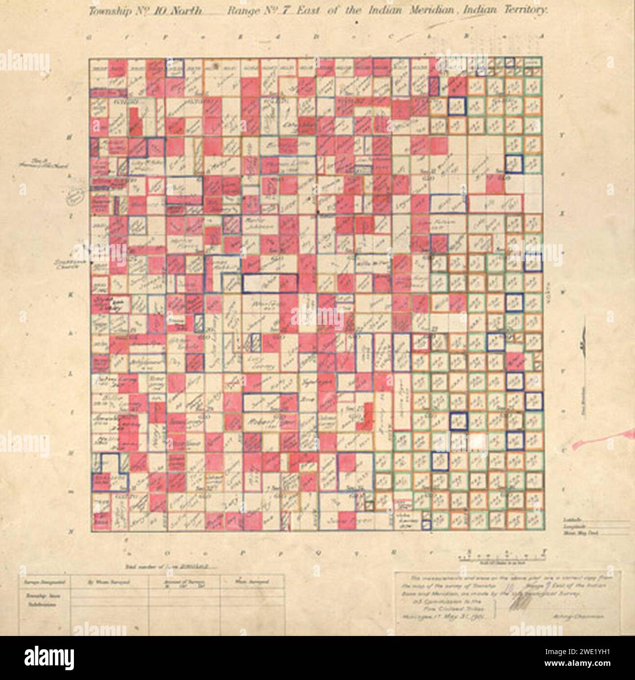 Allotment Map of Township 10 North of Range 7 East of the Indian ...