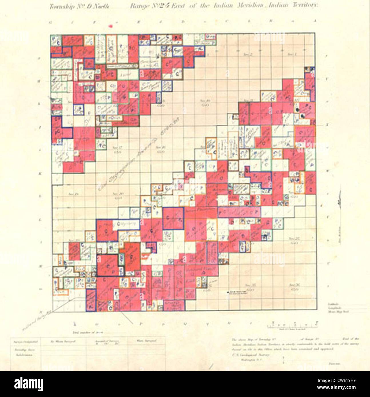 Allotment Map of Township 9 North of Range 24 East of the Indian ...