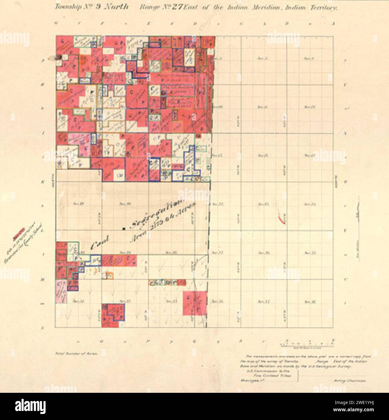 Allotment Map of Township 9 North of Range 27 East of the Indian ...