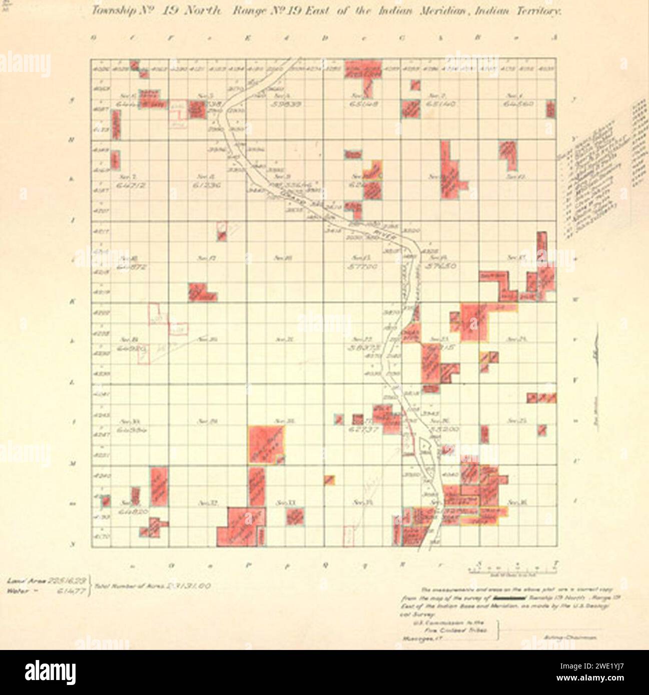 Allotment Map of Township 19 North of Range 19 East of the Indian ...