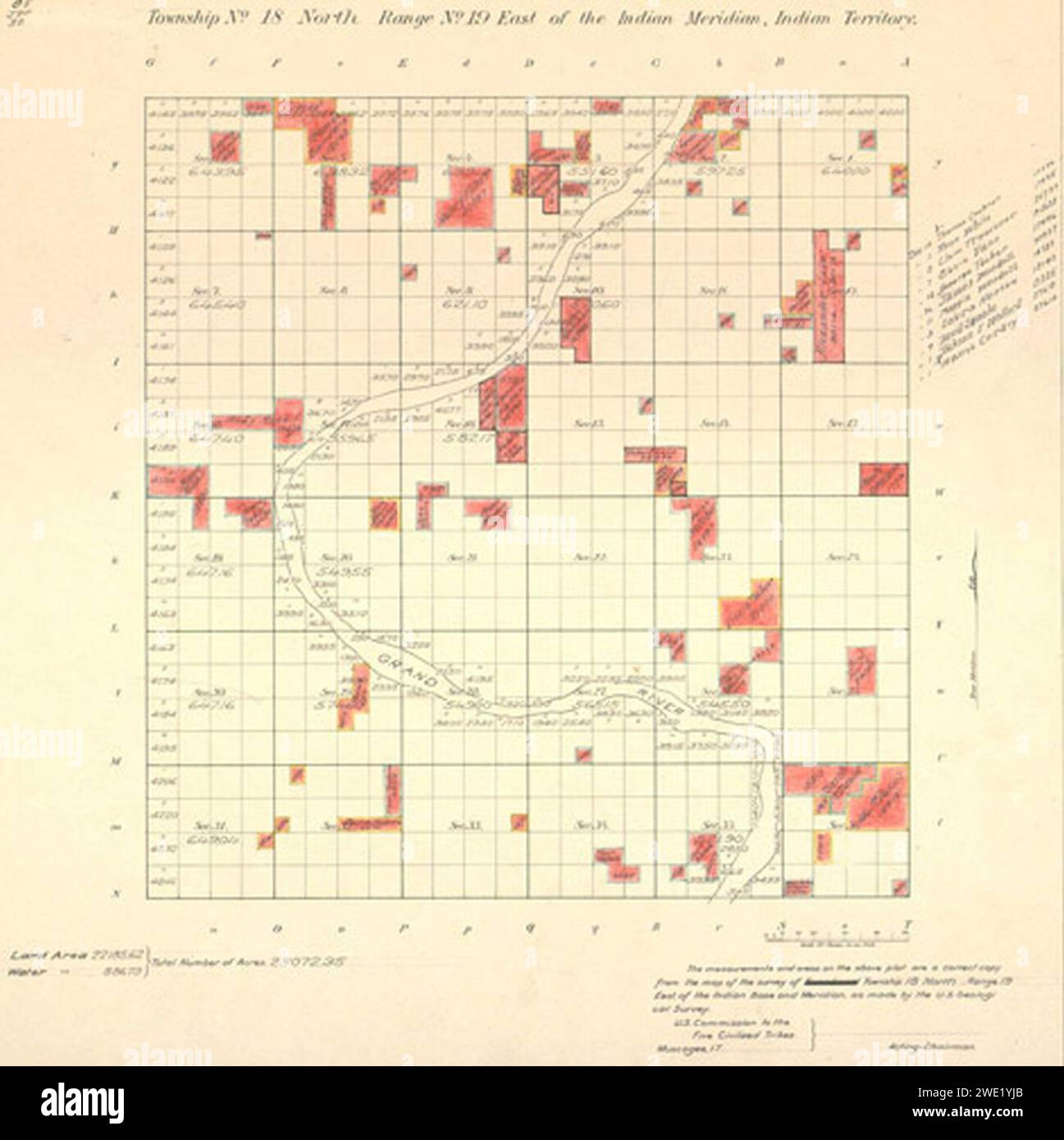 Allotment Map of Township 18 North of Range 19 East of the Indian ...