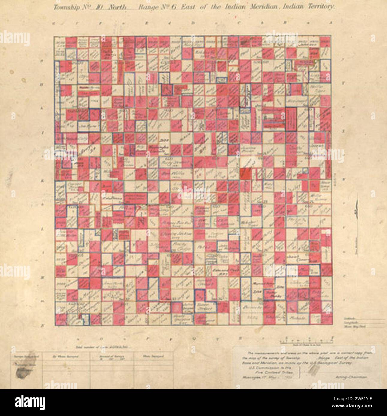 Allotment Map of Township 10 North of Range 6 East of the Indian ...