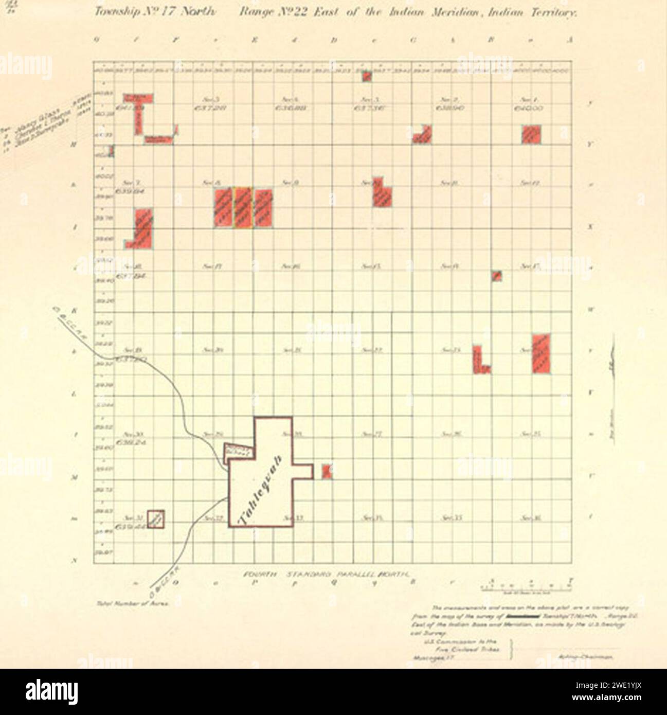 Allotment Map of Township 17 North of Range 22 East of the Indian ...