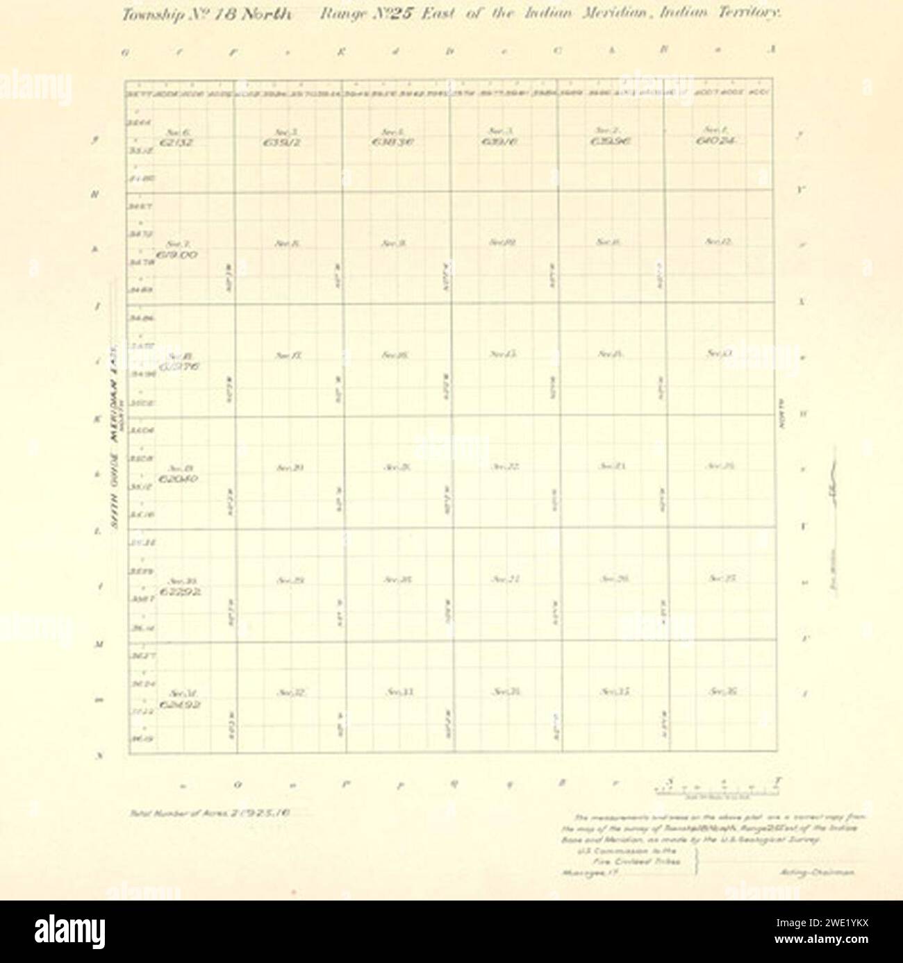 Allotment Map of Township 18 North of Range 25 East of the Indian ...