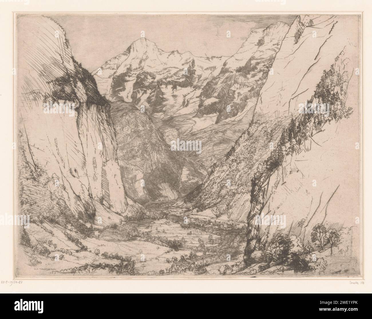 Lauterbrunnental, Donald Shaw MacLaughlan, 1908 print Face in the ...