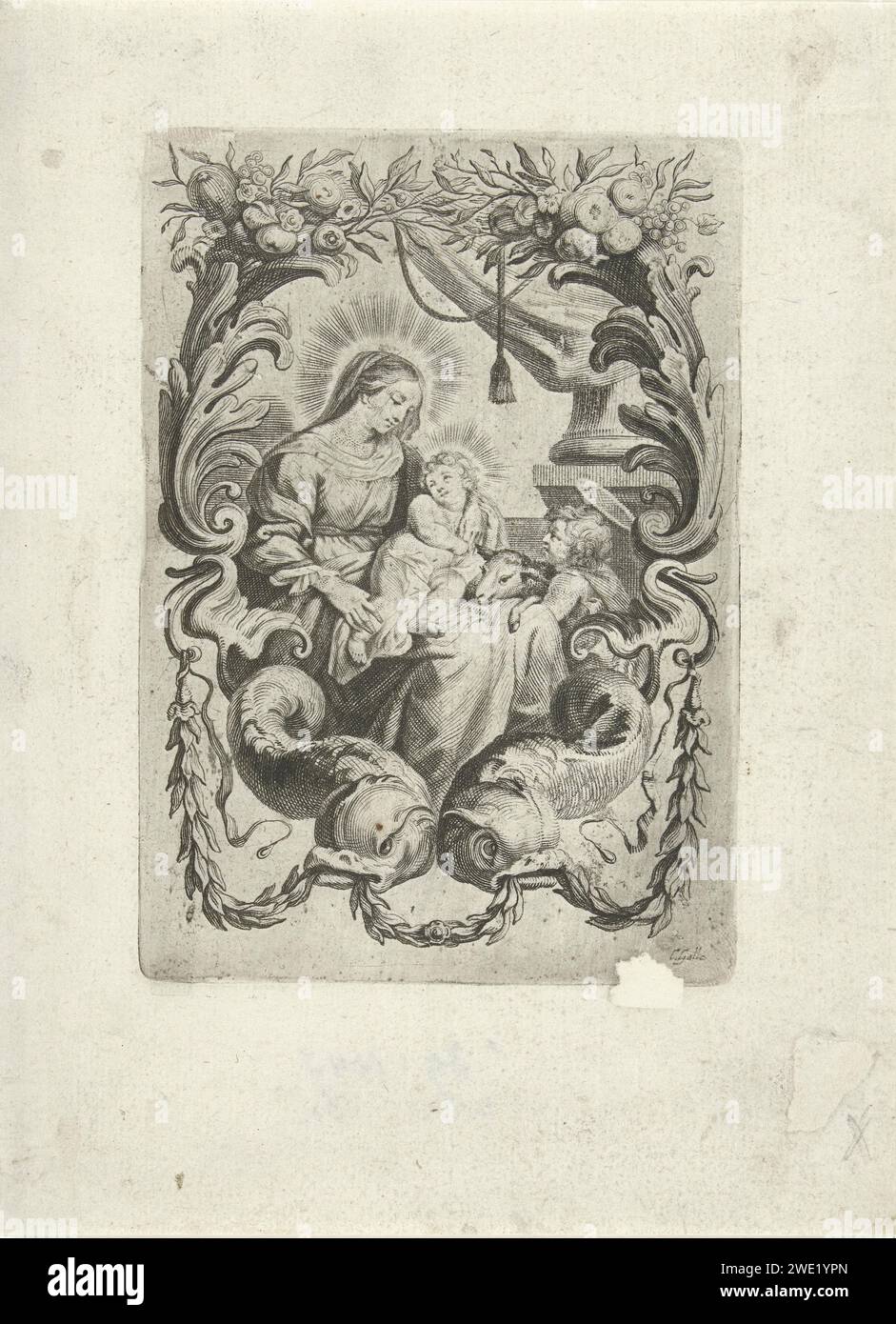 Maria with Child and Johannes de Boper, Cornelis Galle (II), 1638 ...