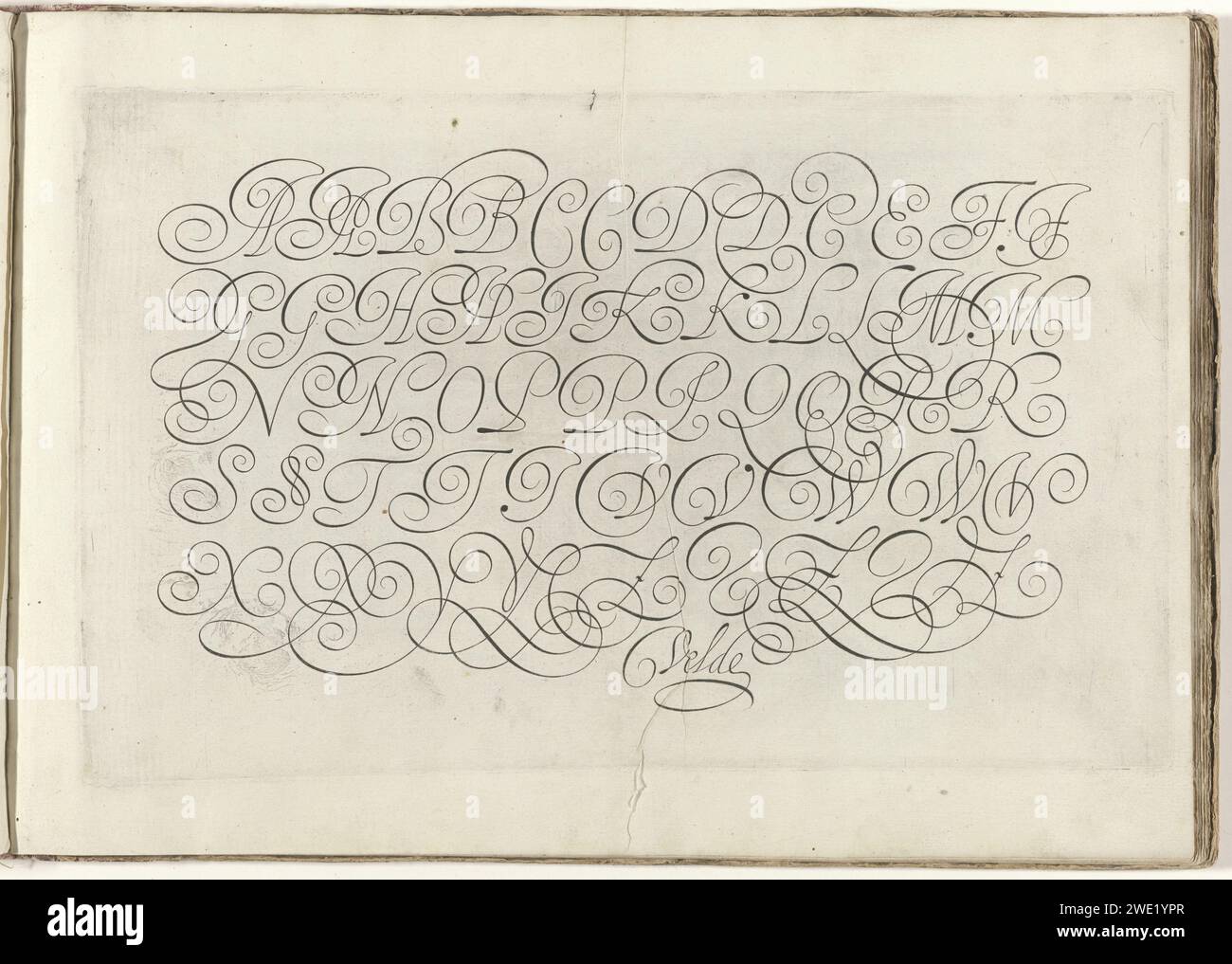 Writing example: The alphabet in five lines Capitals, Simon Frisius ...
