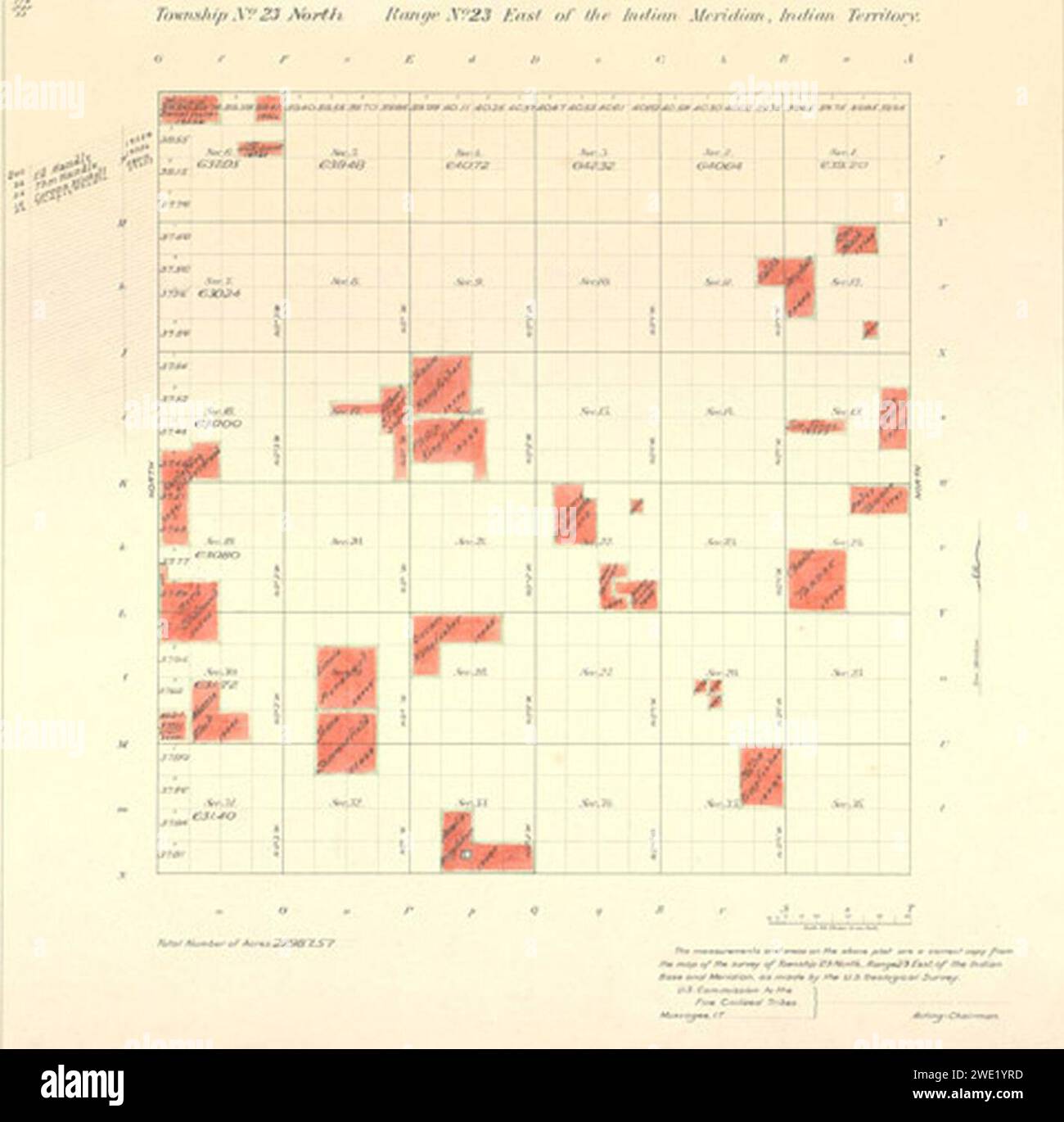 Allotment Map of Township 23 North of Range 23 East of the Indian ...