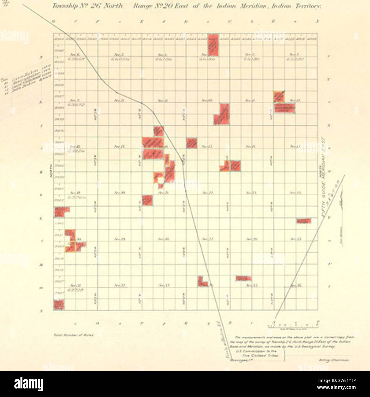 Allotment Map of Township 26 North of Range 20 East of the Indian ...
