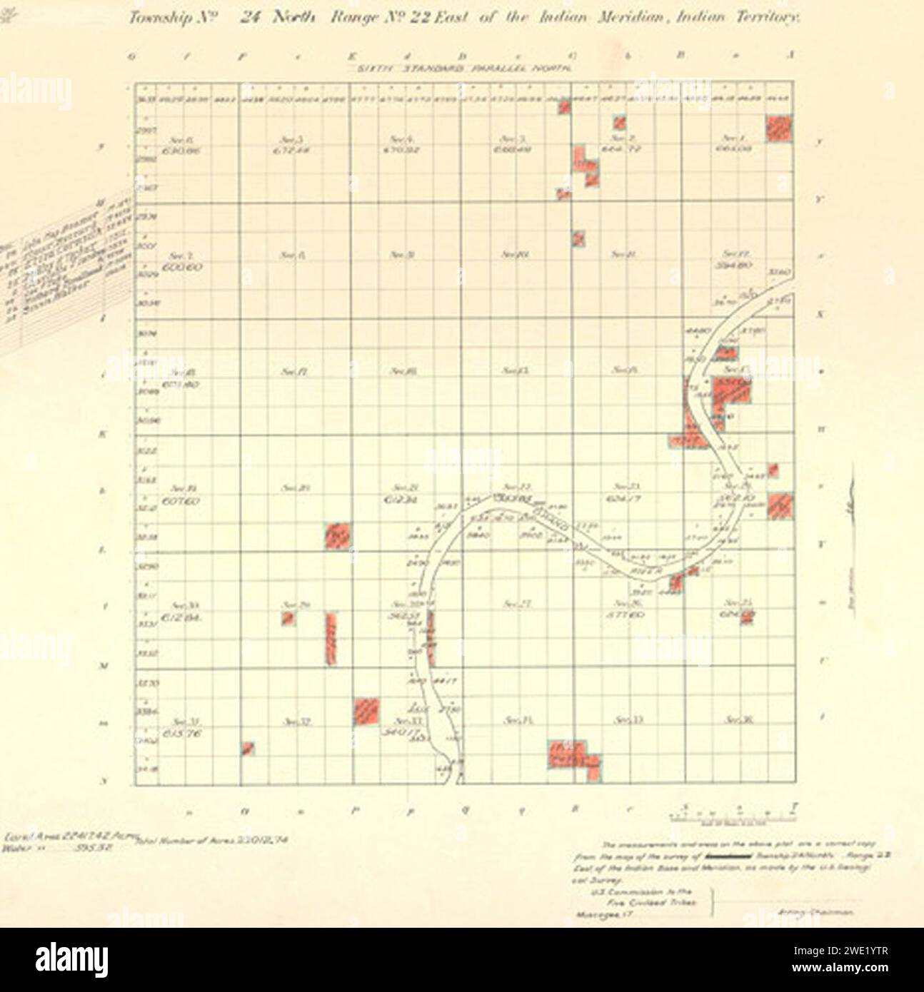 Allotment Map of Township 24 North of Range 22 East of the Indian ...