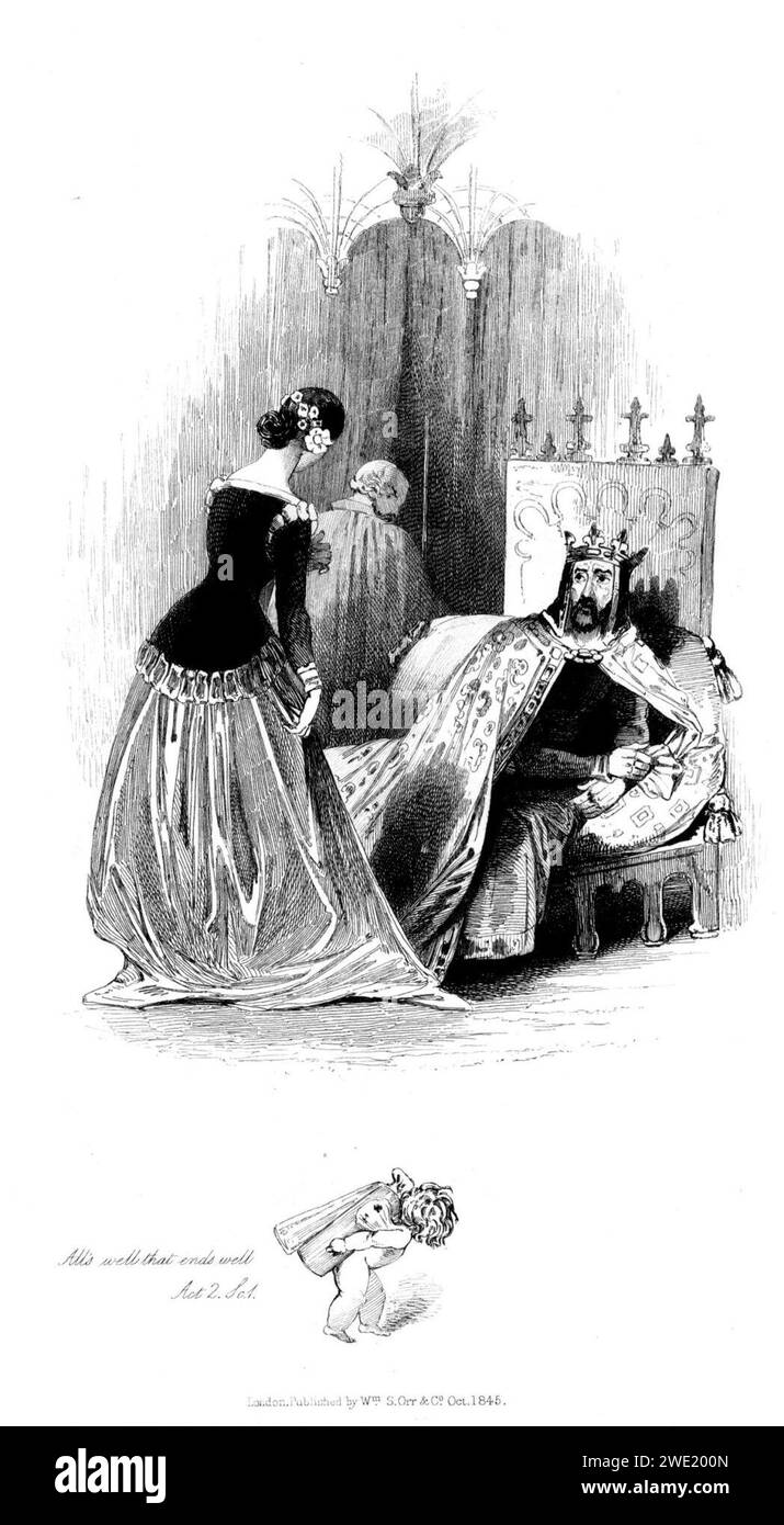 All's Well That Ends Well Act 2. Sc. 1, Illustrator Kenny Meadows ...