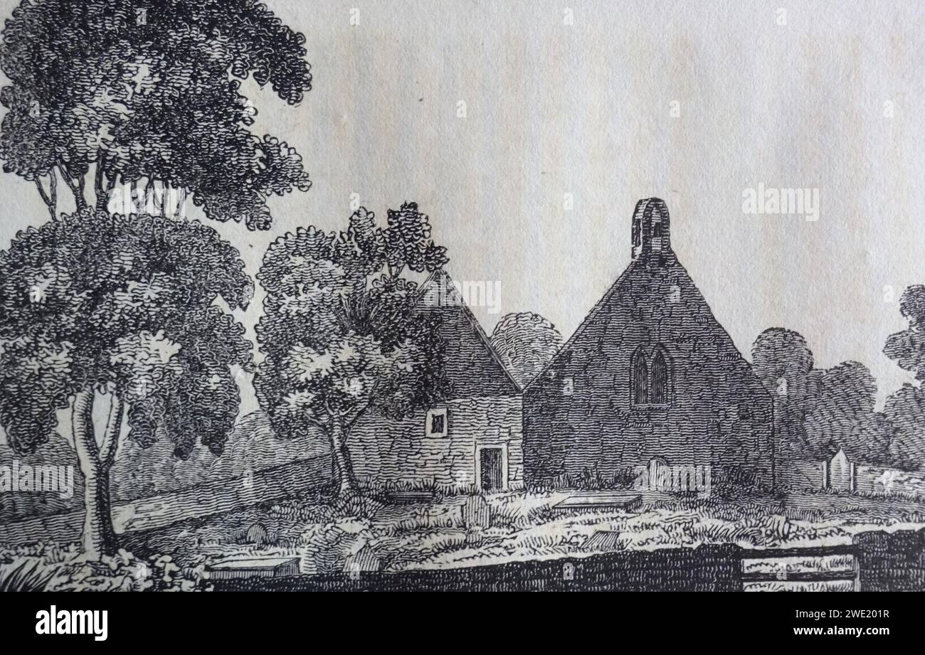 Alloway Kirk in 1820. From 'A Pilgrimage to the Land of Burns' Stock ...