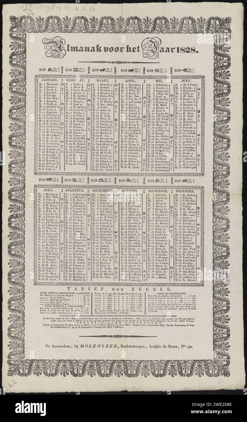 Almanak voor het jaar 1828 hi-res stock photography and images - Alamy