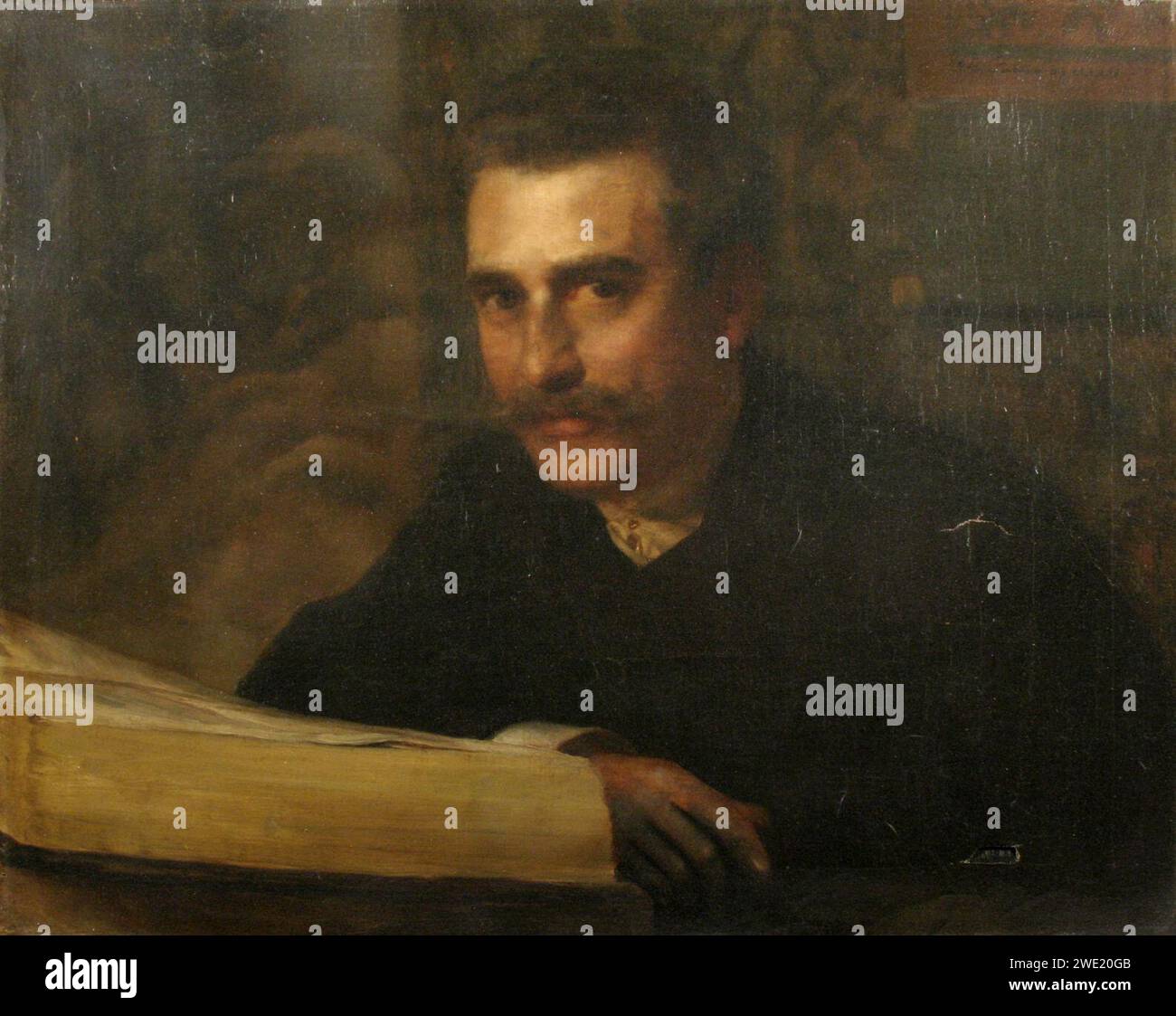 Alma-tadema--portrait of Moses Jacob Ezekiel Stock Photo - Alamy