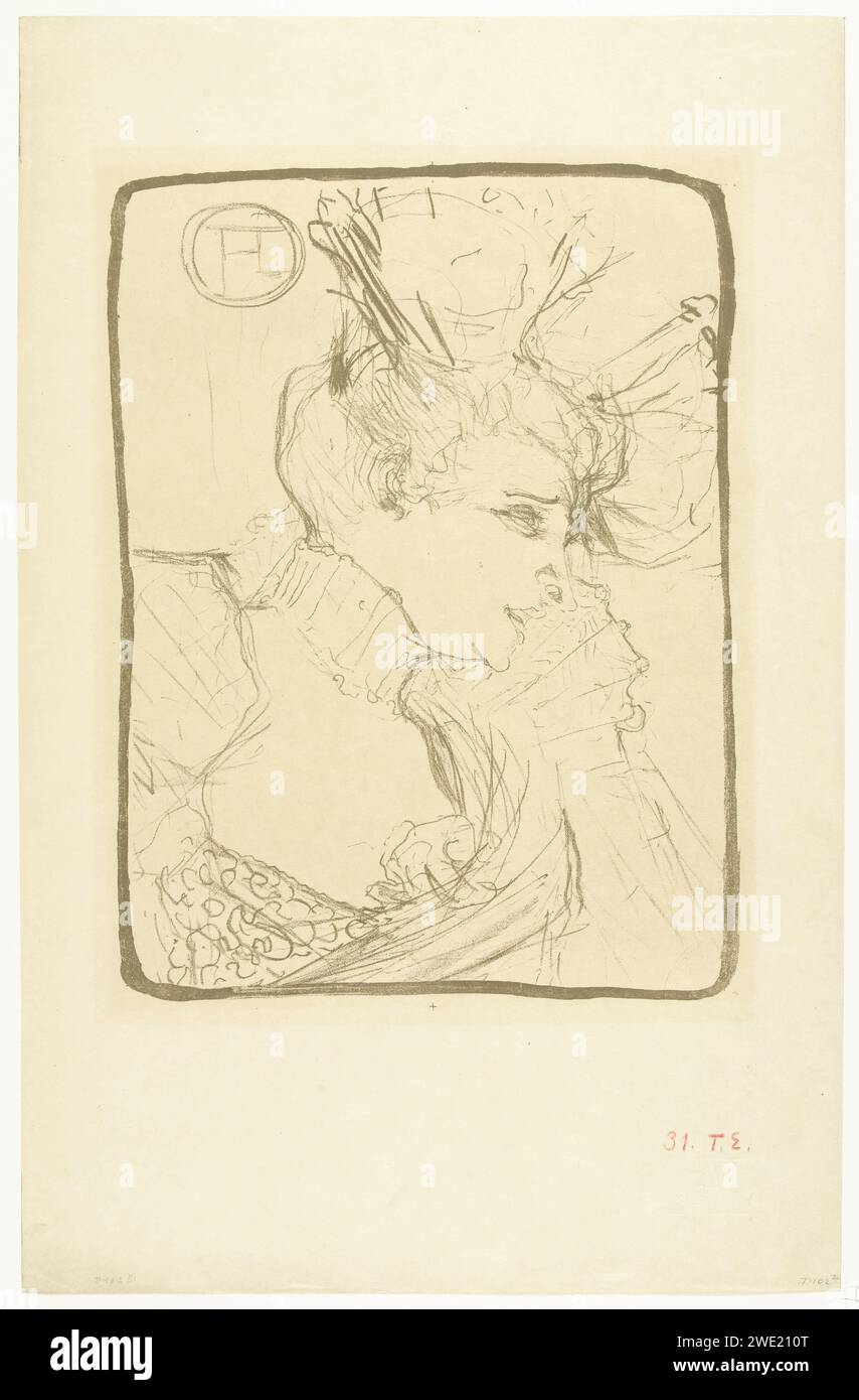 Portret van variety-artist Marcelle Lender, Henri de Toulouse-Lautrec ...