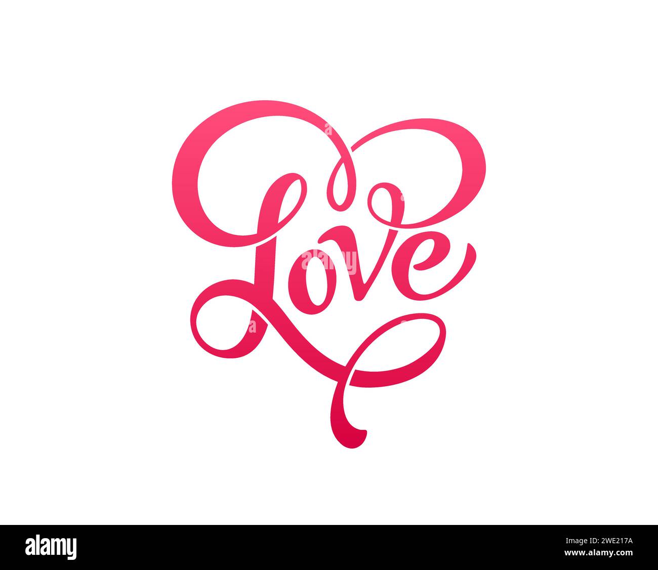 Love lettering. Hand drawn word Love. Modern calligraphy script love ...