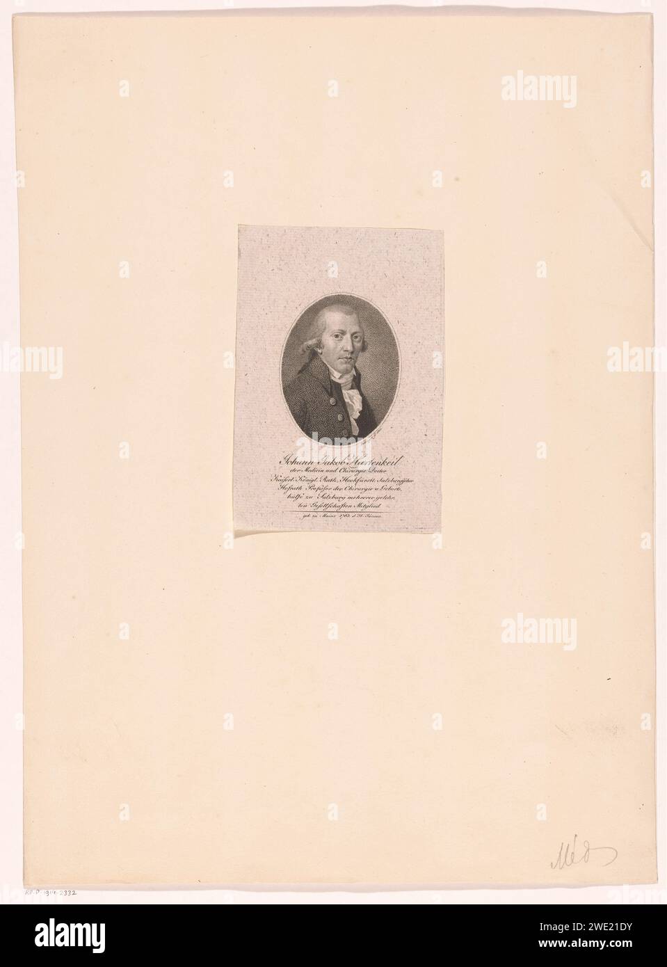 Portrait van Johann Jacob Hartenkeil, Friedrich Wilhelm Bollinger, 1801 ...