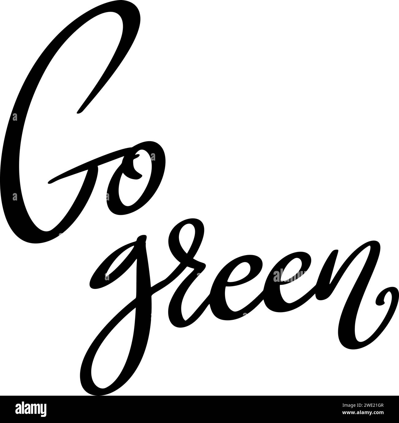 Go green environment ecology concept Black and White Stock Photos ...