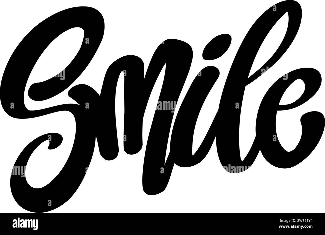 The Word Smile In Cursive
