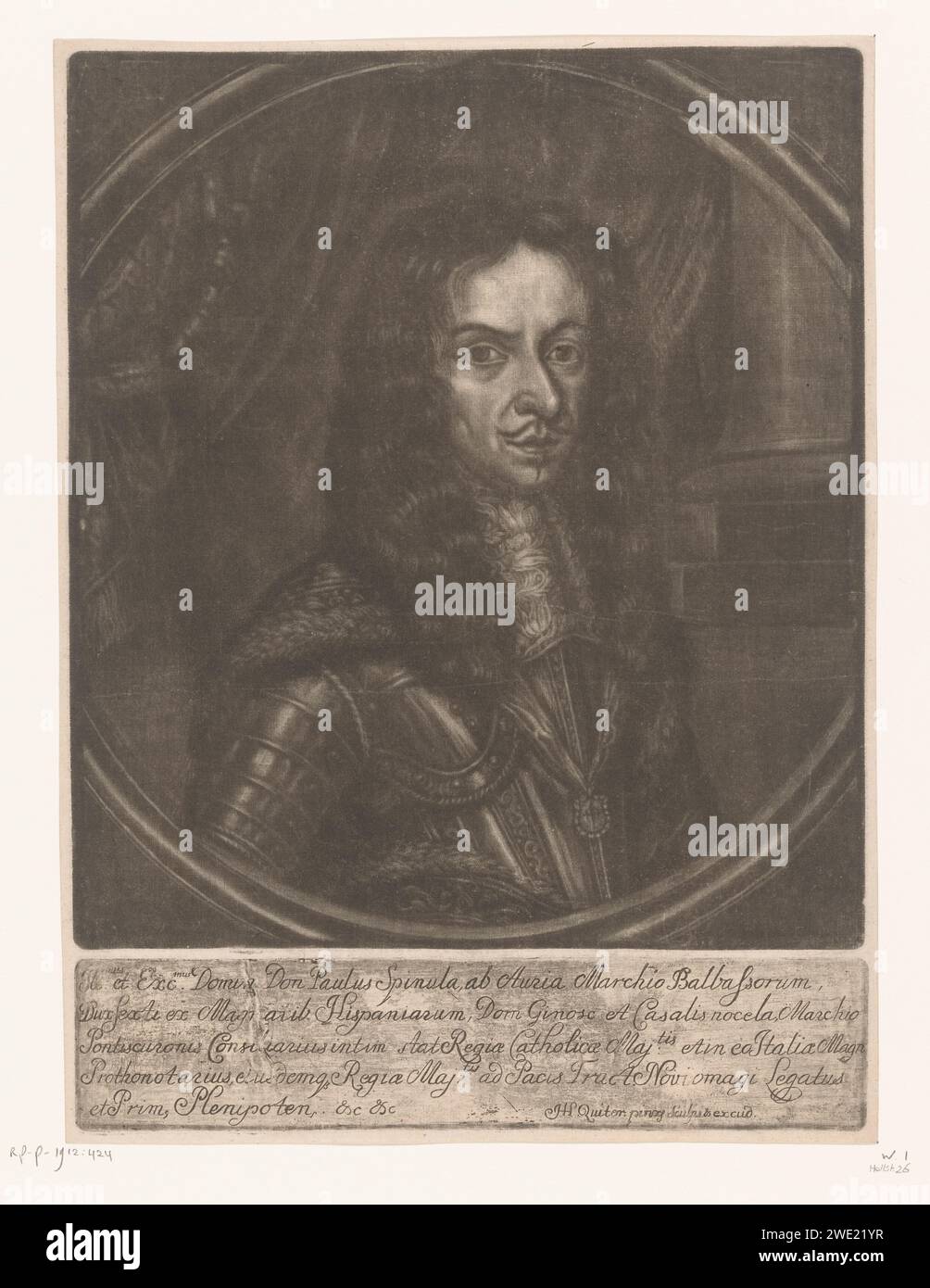 Portret Van Paolo Spinola, Herman Hendrik de Quiter (I), 1679 print ...