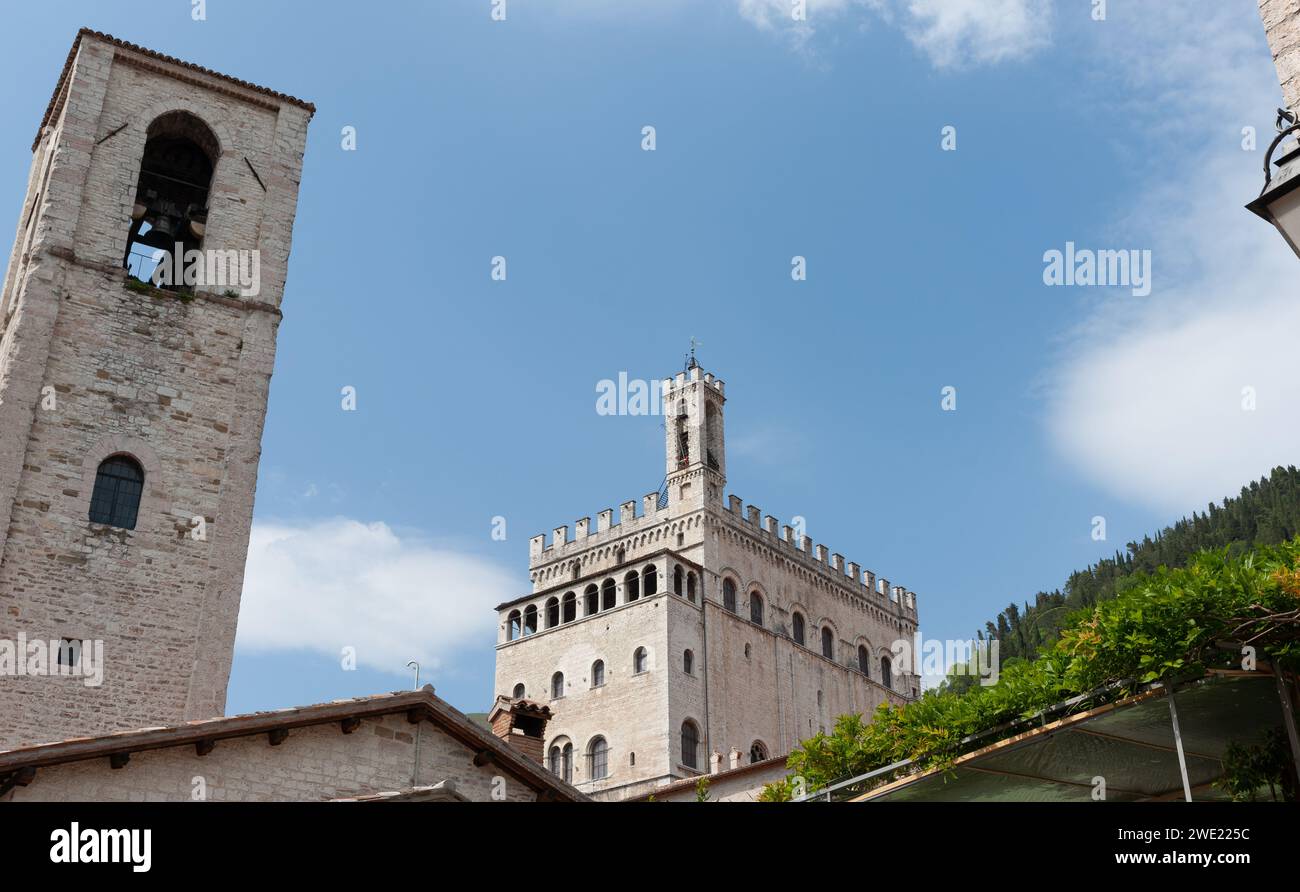 Architectural features of Roman medieval style castle or fort exterior ...