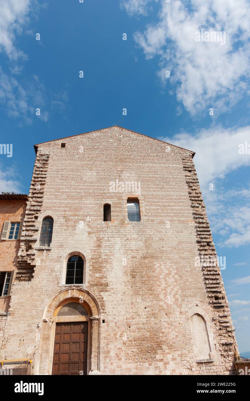 Exterior wall features of historic typical European structure from ...