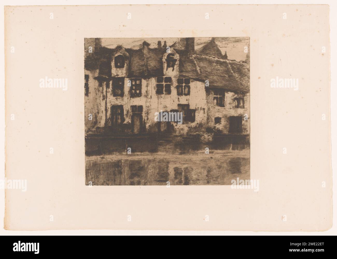 Houses along the canal, Albert Baertsoen (attributed to), 1876 - 1922 ...