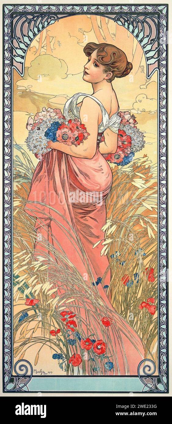 Alphonse mucha Summer Stock Photo - Alamy