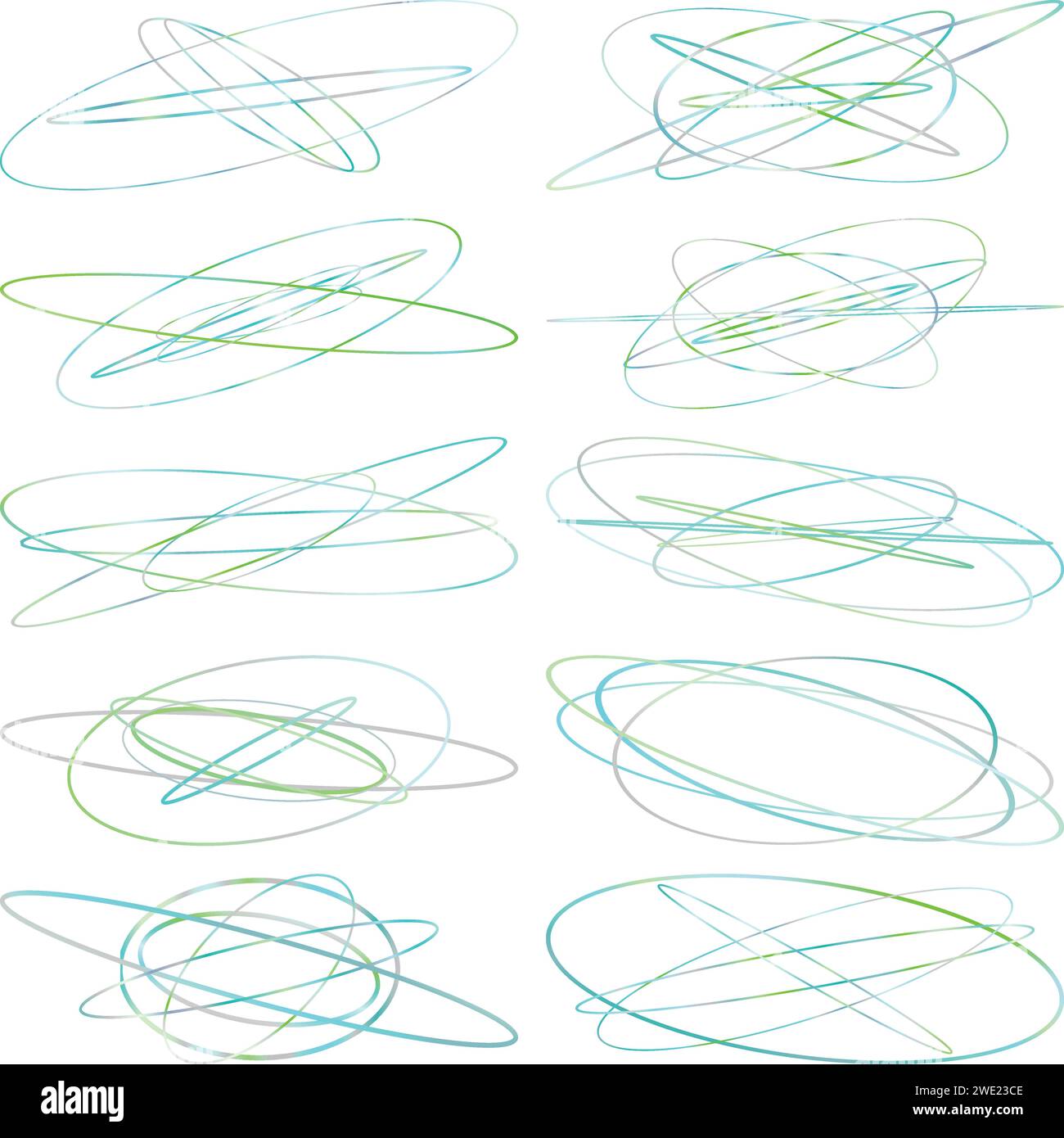 An abstract cut out transparent iridescent oval gradient shape ...