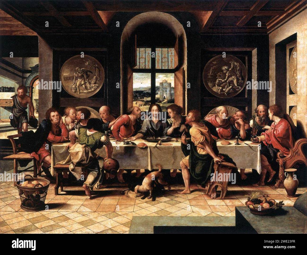 Coecke van Aelst, Pieter workshop - Last supper Stock Photo - Alamy