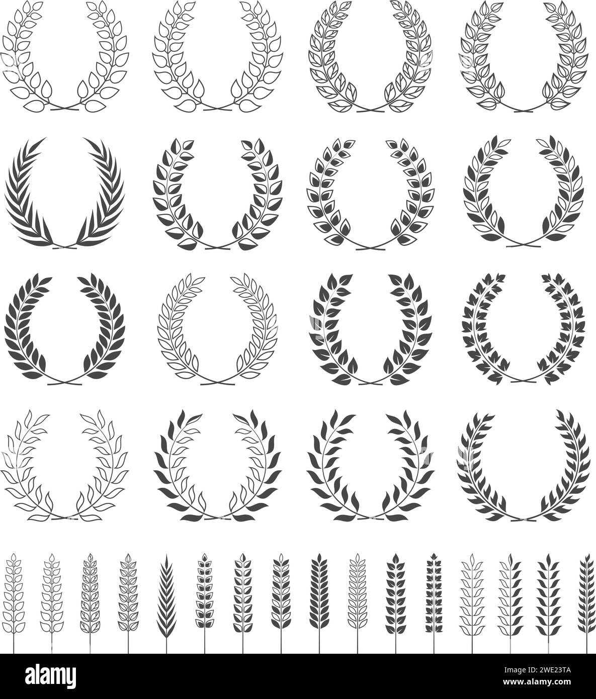 Flower wreaths Black and White Stock Photos & Images - Alamy