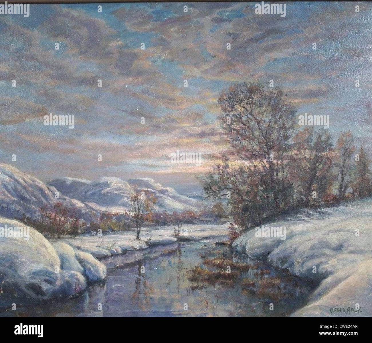The First Snow by Alfred Addy Stock Photo - Alamy