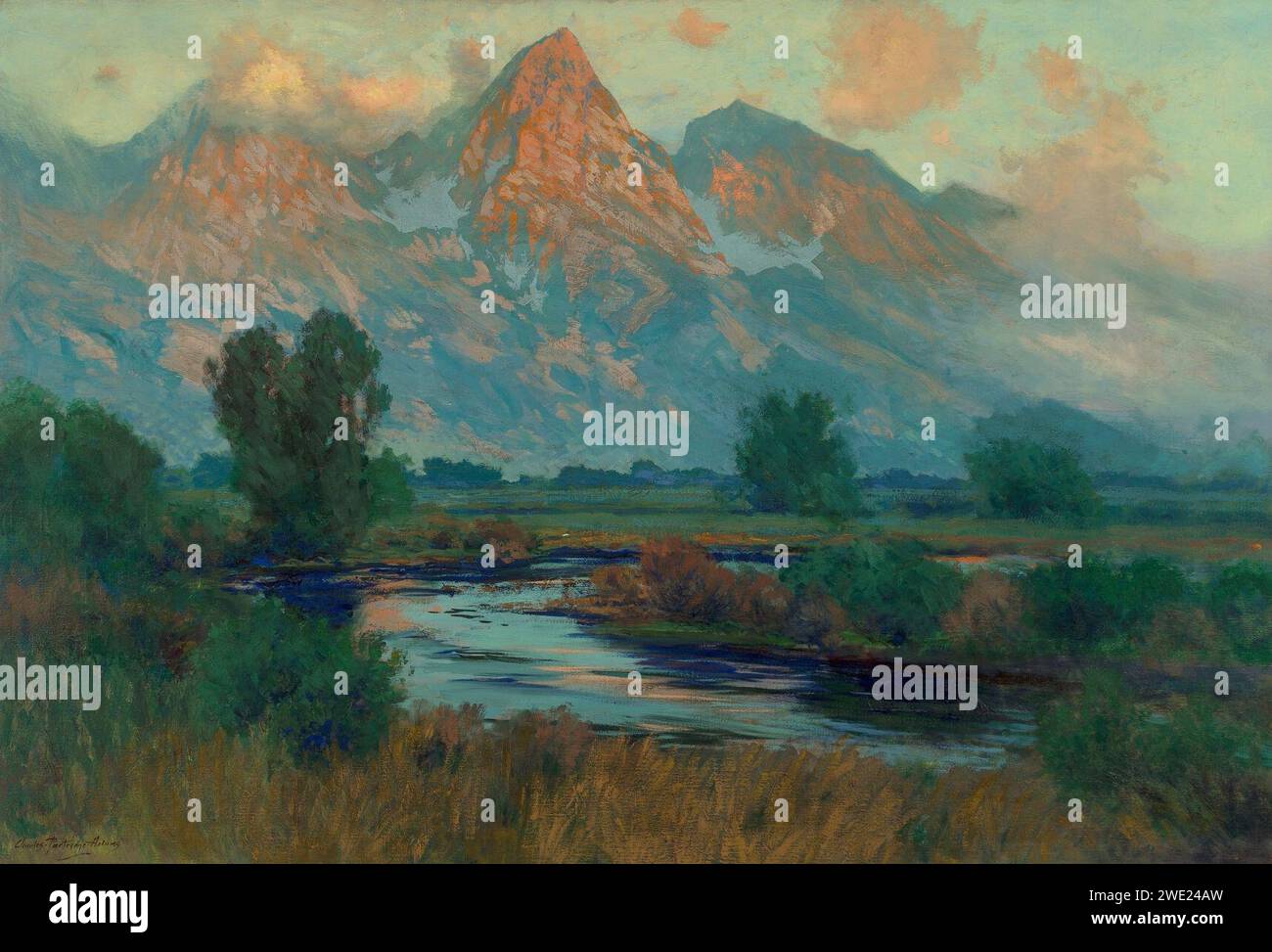 Teton Range by Charles Partridge Adams Stock Photo - Alamy