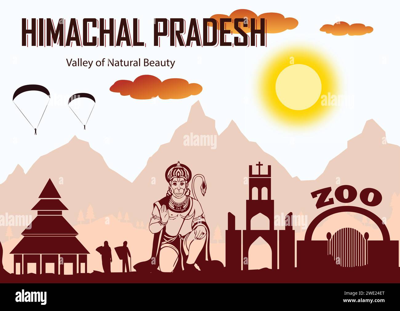 Beautiful himachal pradesh Stock Vector Images - Alamy