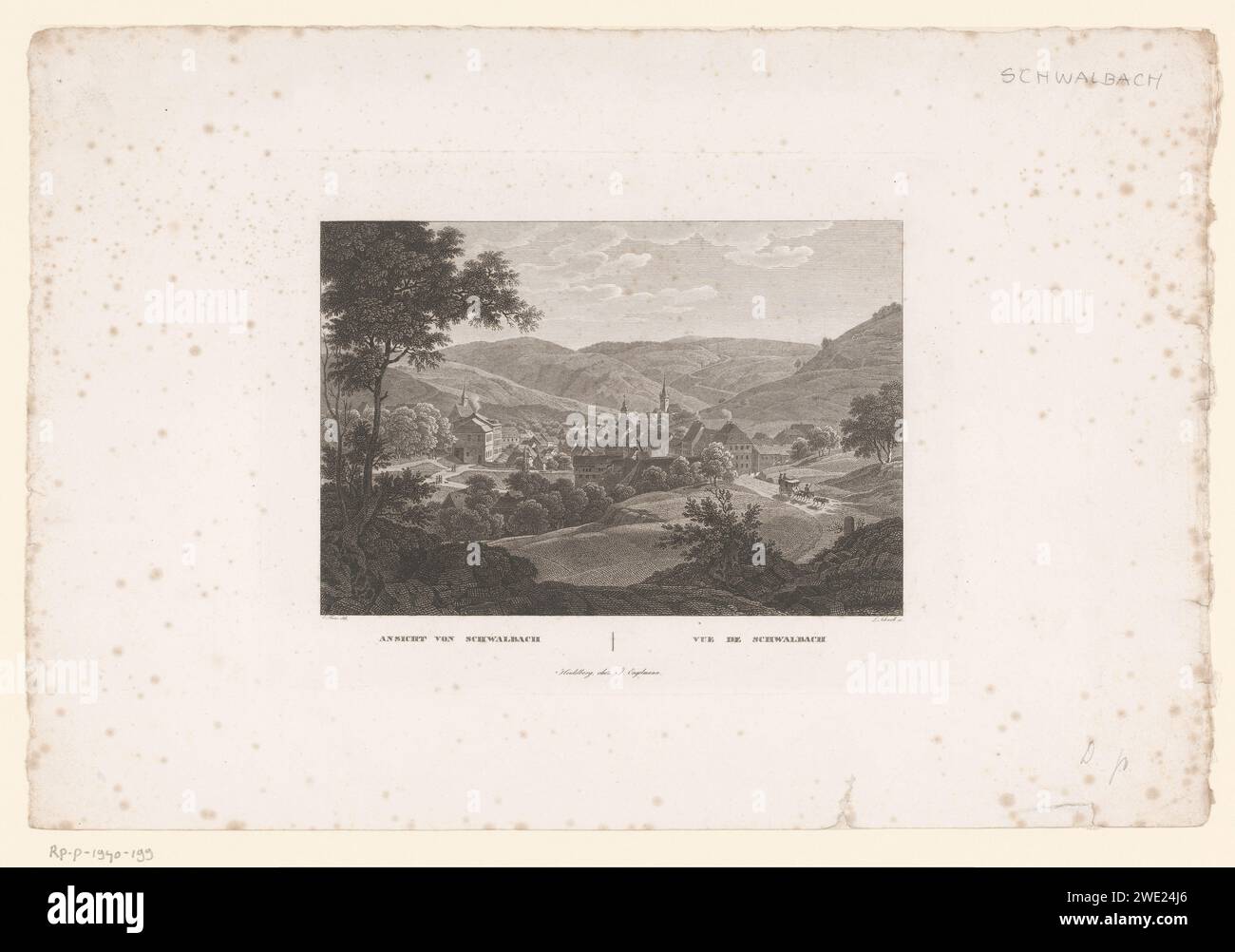 Teled op Schwalbach, Ludwig Friedrich Schnell, after Ernst Fries, 1811 ...