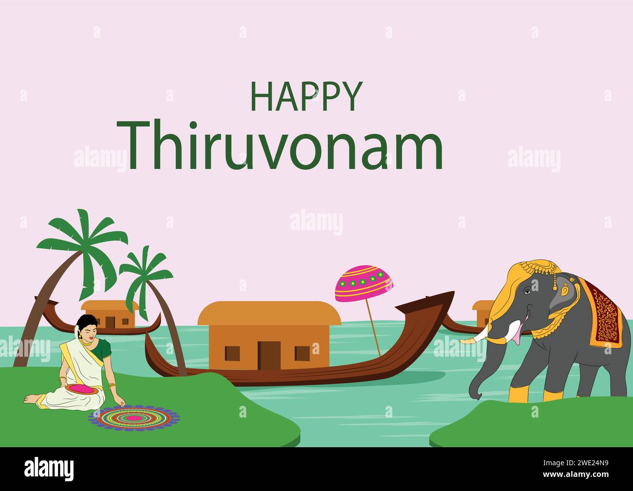 Thiruvathira Stock Vector Images - Alamy