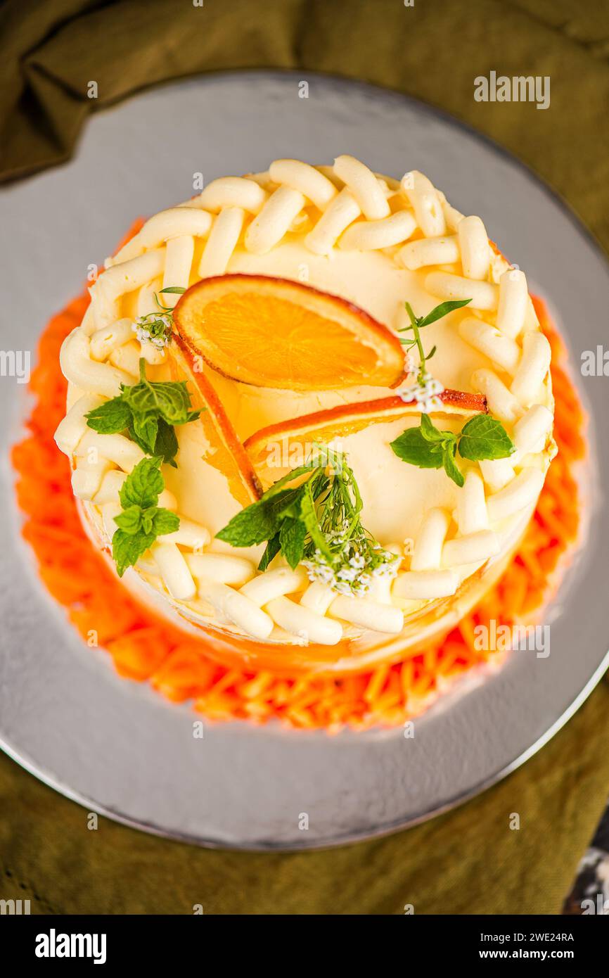 Quatre-quarts Cake also known as French Pound Cake, with a soft ...