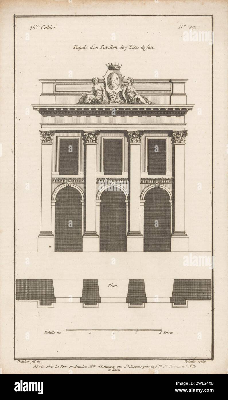 Facade Met Rondbogen in Pilasters, Jean Pelletier, After just Nathan ...