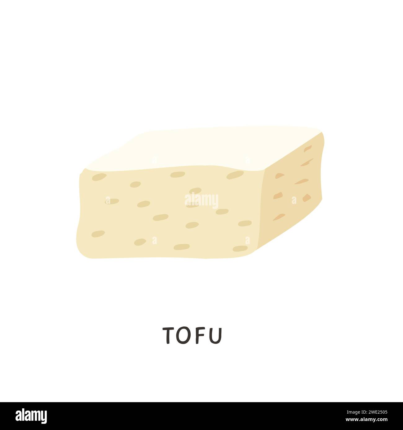 Sliced tofu piece. Vegan organic soy cheese isolated on white ...