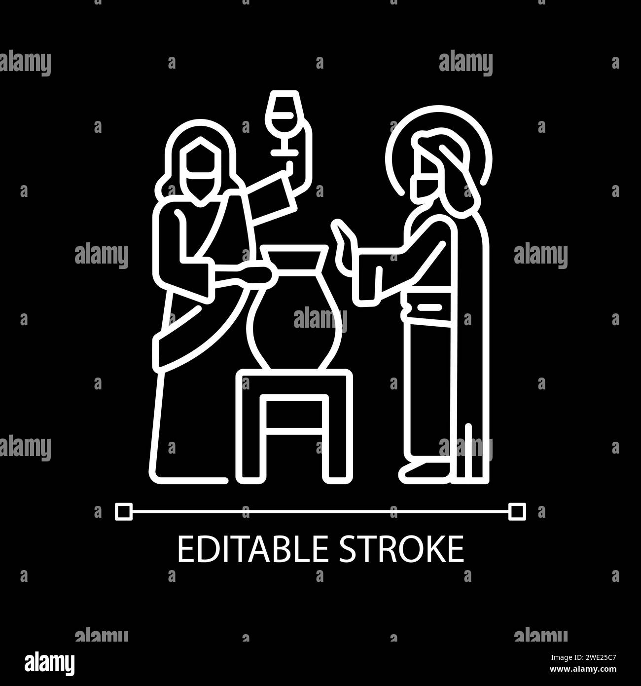 First miracle white linear icon for dark theme Stock Vector Image & Art ... First miracle white linear icon for dark theme Stock Vector Image & Art ...