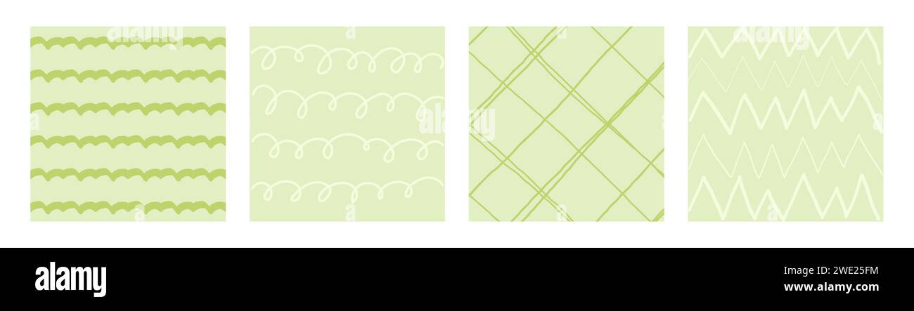 Simple Geometric Hand Drawn Irregular Patterns.Cute Colored Doodle ...