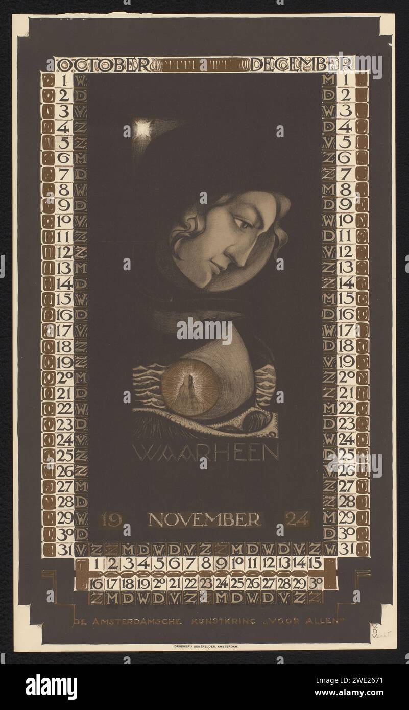 Calendar magazine before October to December 1924, Nicolaas van de ...