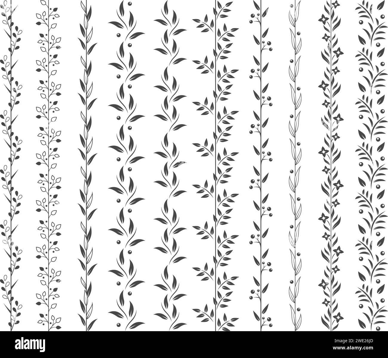 Garlands frame Black and White Stock Photos & Images - Alamy
