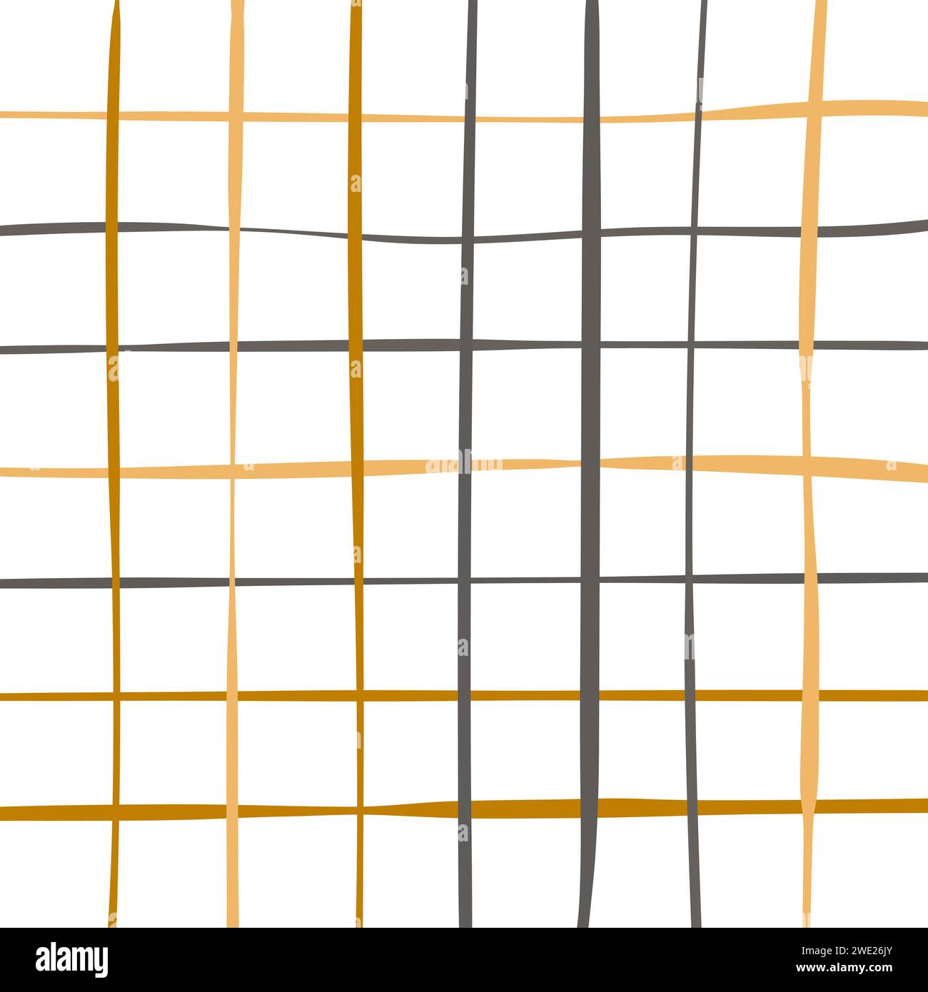 Hand drawn cute grid. doodle white, grey, brown, yellow, beige plaid ... Hand drawn cute grid. doodle white, grey, brown, yellow, beige plaid ...