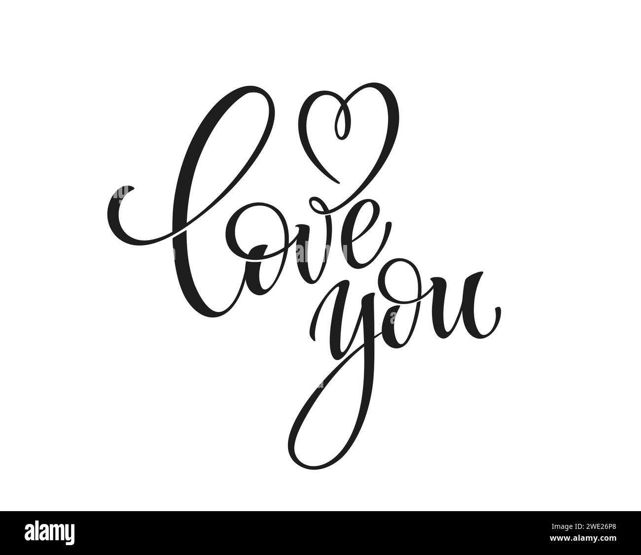 Love lettering. Hand drawn word Love. Modern calligraphy script love ...