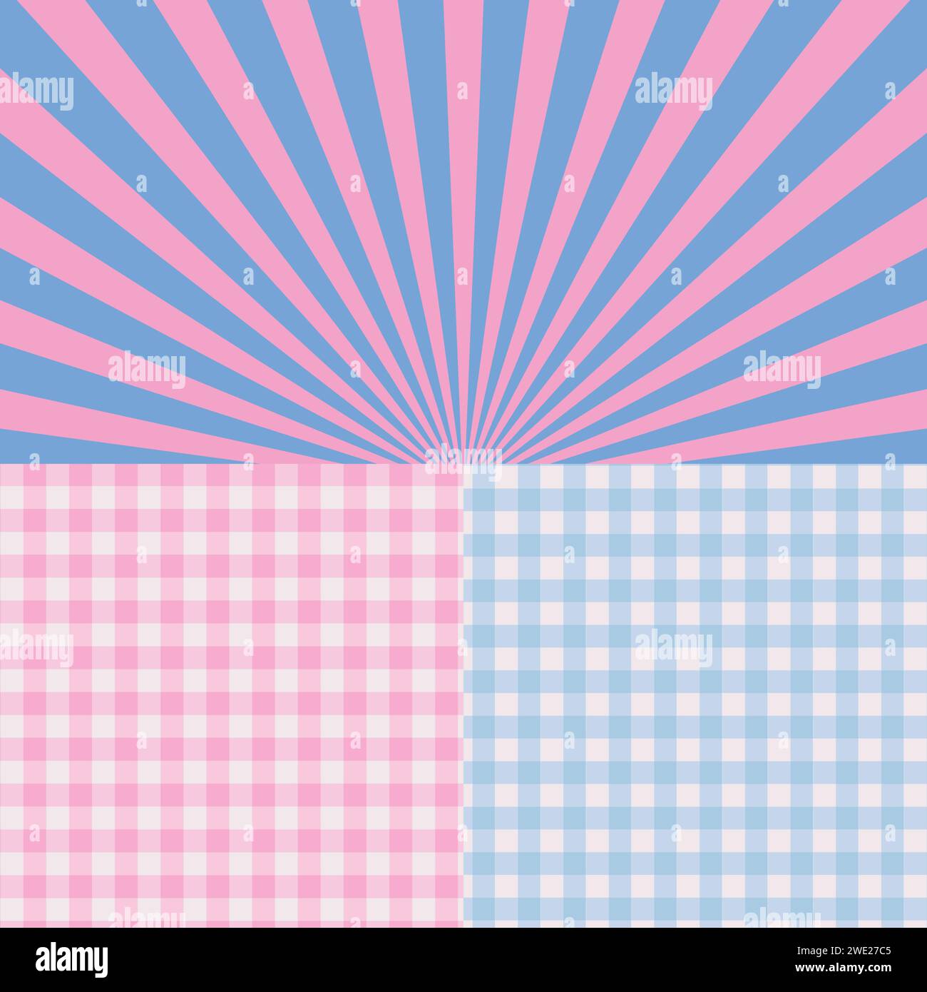 Set of backgrounds in pink and blue tones. Patterns for a doll. Vector ...